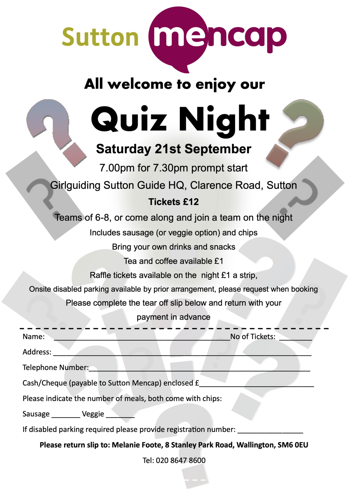 Sutton Mencap Quiz Night 2024